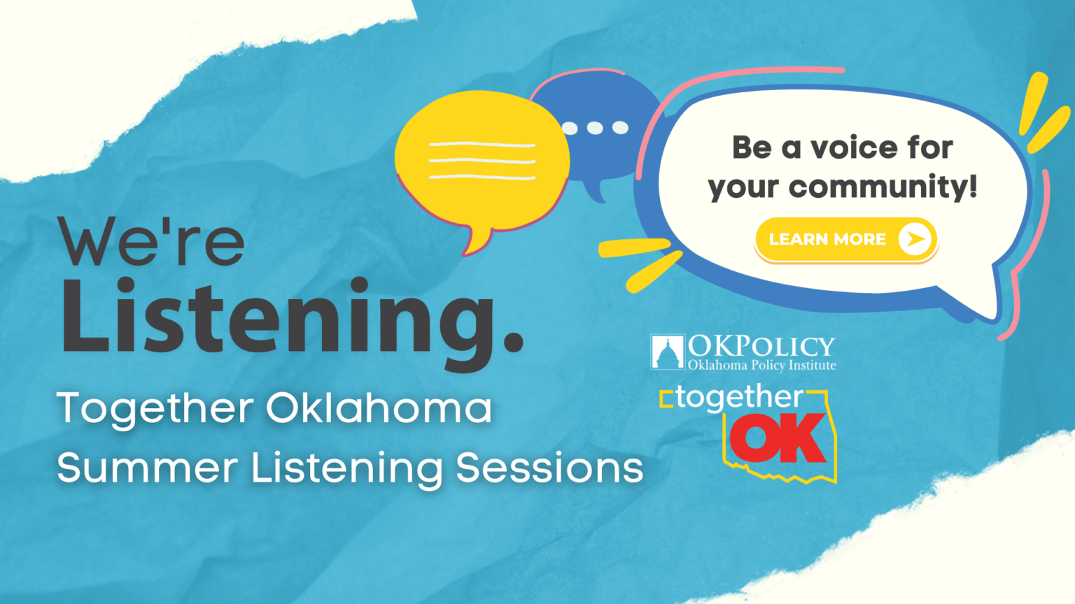 OK Policy to host community listening sessions | Summer 2024 - Together ...